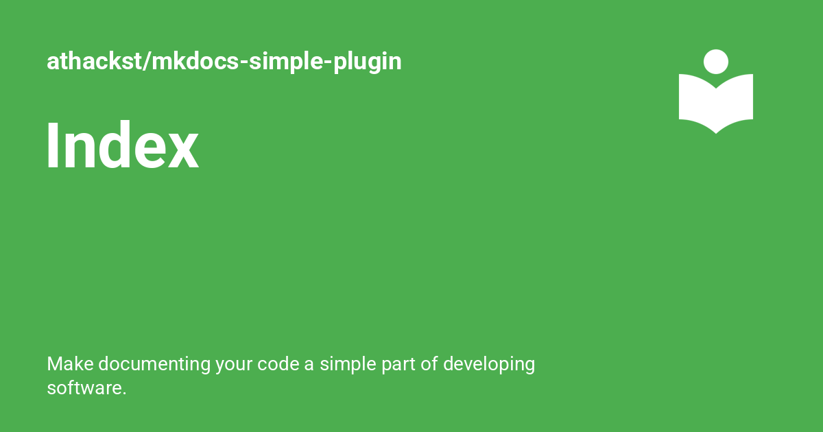 Index - athackst/mkdocs-simple-plugin